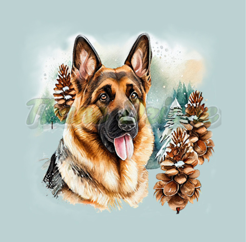 TkaneDziane.pl > PANEL POLIESTER WODOODPORNY OWCZAREK NIEMIECKI NR 3 BLUE